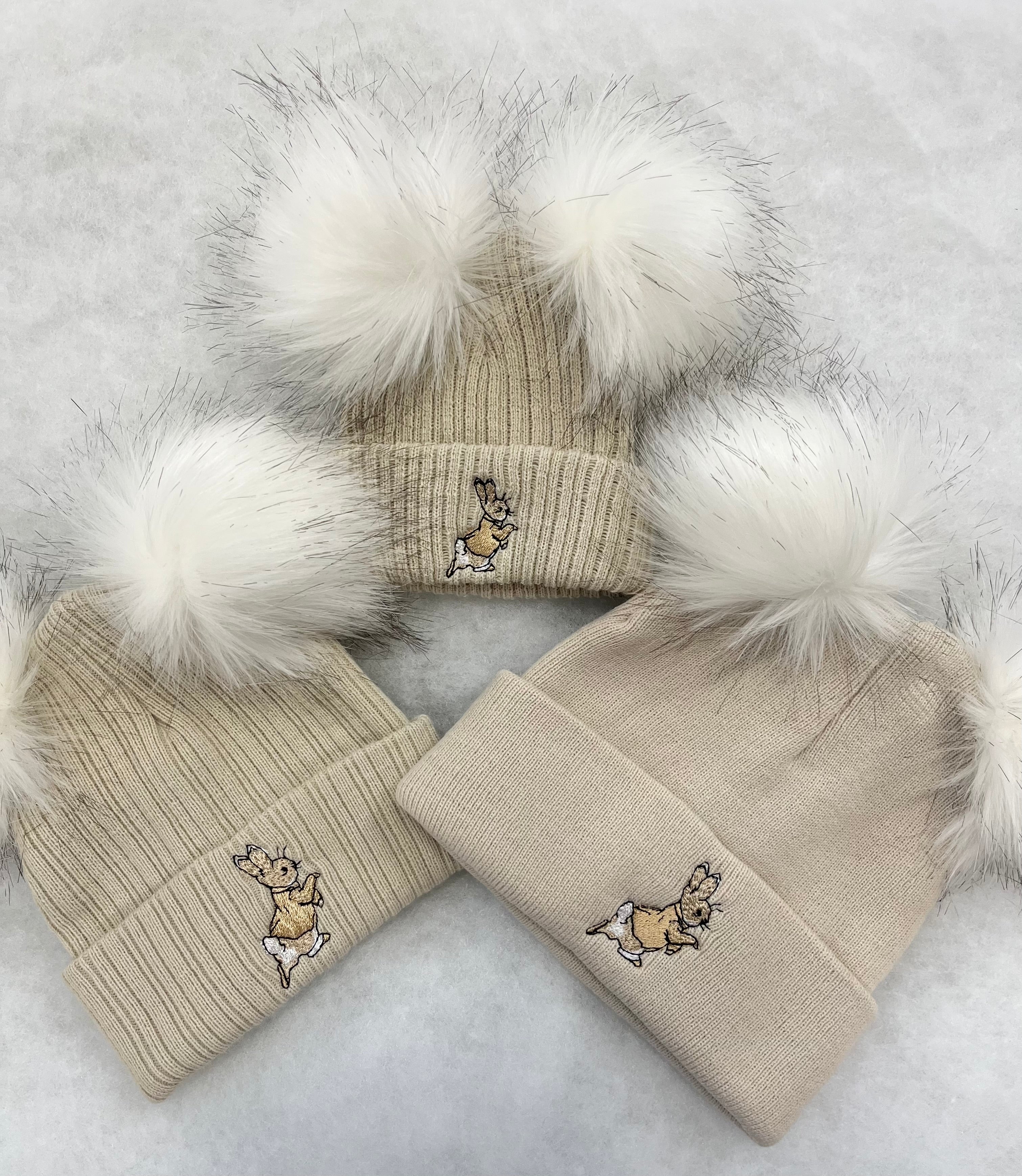 Beige Rabbit Pom Hat – Bon Bons Baby & Toddler Wear